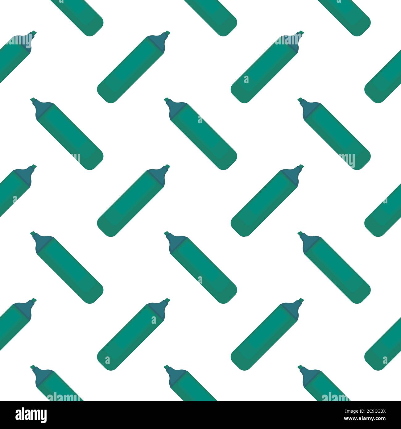 Green markers ,seamless pattern on white background Stock Vector Image ...