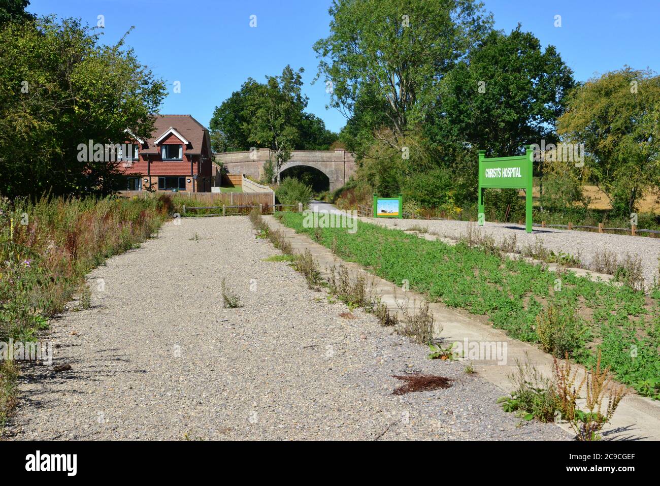 The old station platform at Christs Hospital station Stock Photo - Alamy