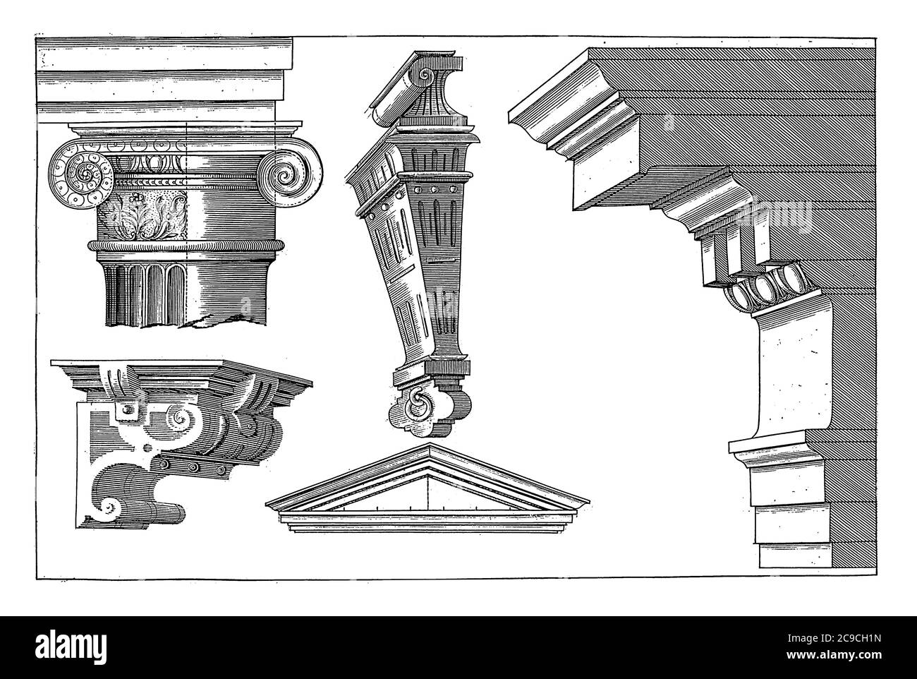 Ionic capital and main frame, Hendrick Hondius (I), after Hans Vredeman ...