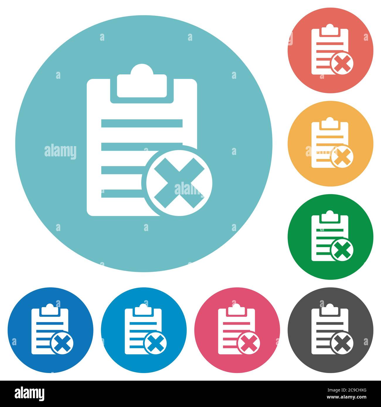 Cancel flat white icons Stock Vector Images - Alamy