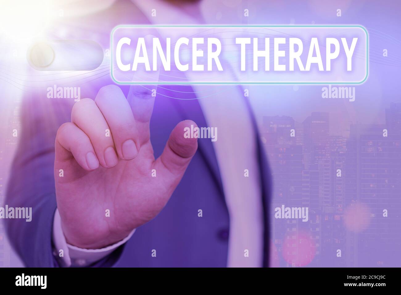 Handwriting text Cancer Therapy. Conceptual photo the treatment of ...