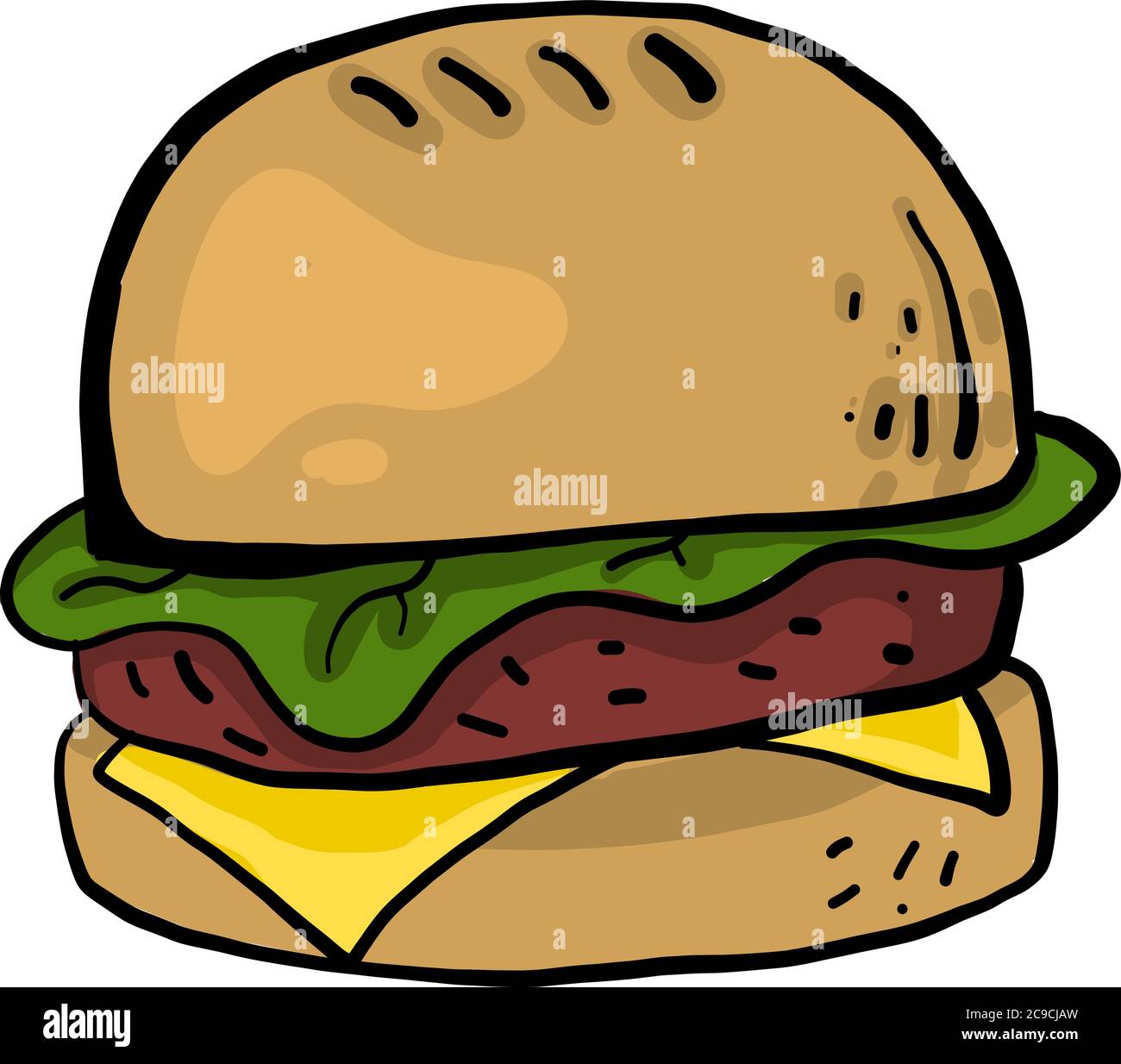 Delicious food burger tomato Stock Vector Images - Alamy