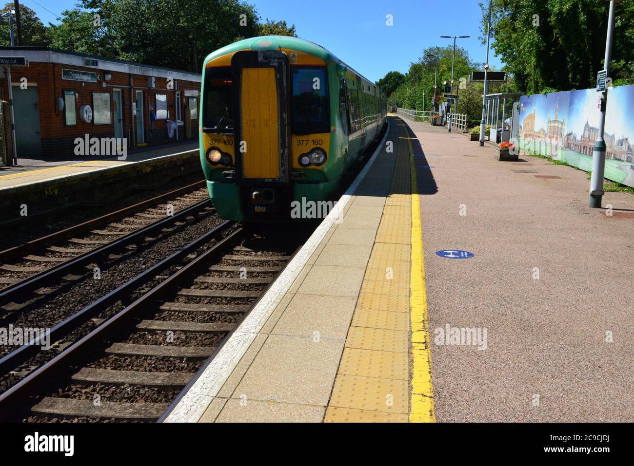 British Rail Class 377 Electrostar at Christs Hospital station Stock ...