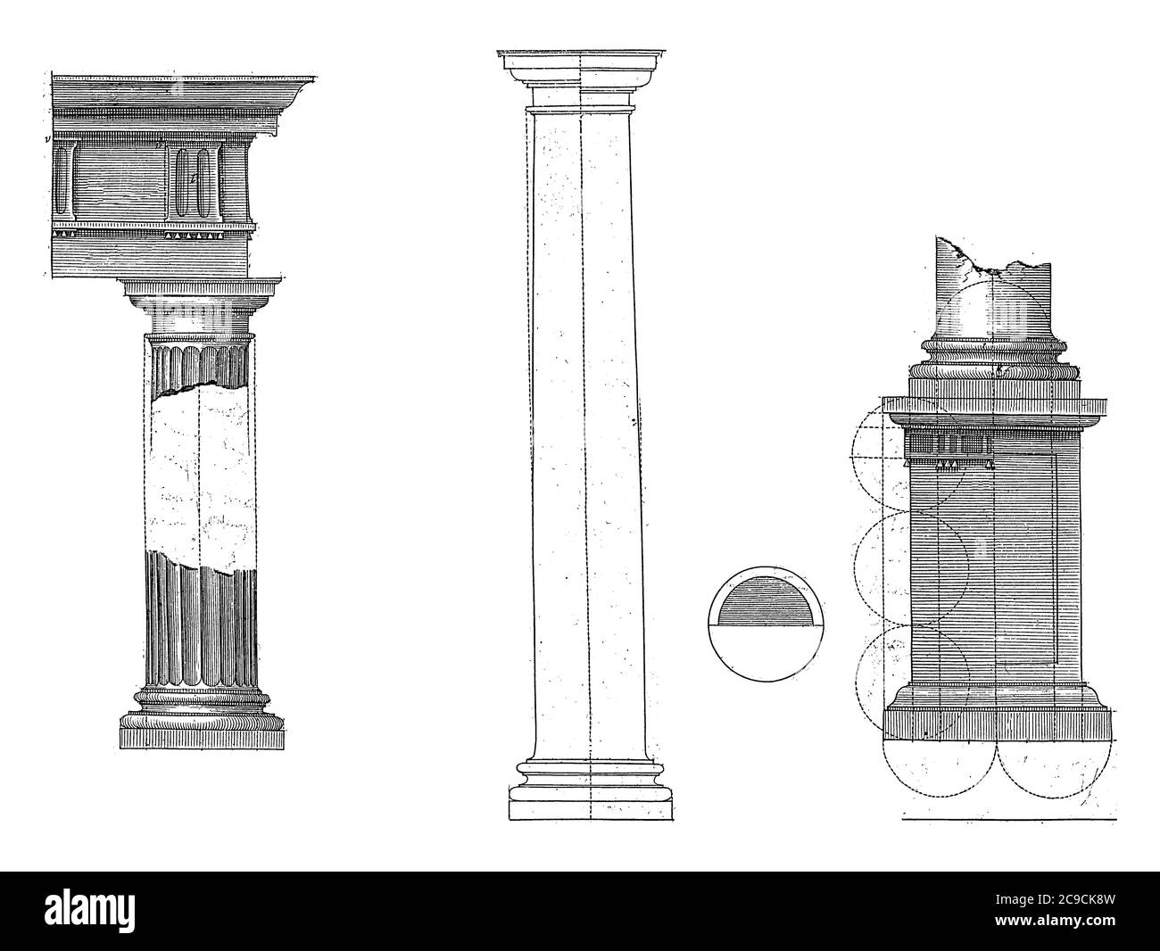 Doric column, Hendrick Hondius (I), after Hans Vredeman de Vries, after ...