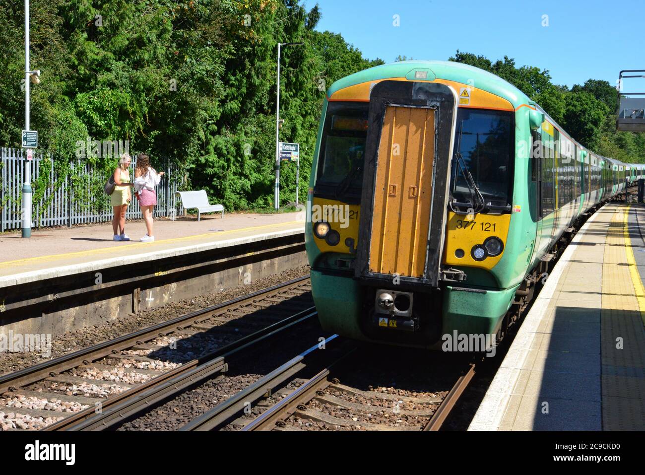 British Rail Class 377 Electrostar at Christs Hospital station Stock ...