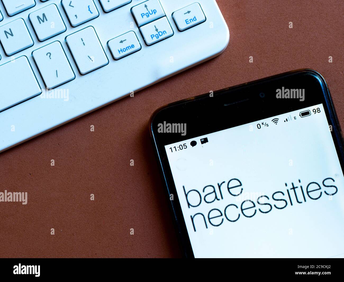 In this photo illustration a Bare Necessities logo is seen displayed on ...