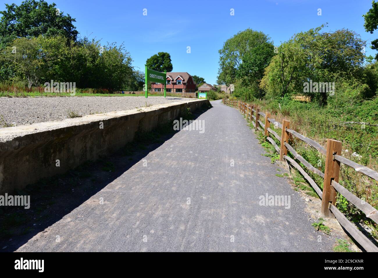The old station platform at Christs Hospital station Stock Photo - Alamy