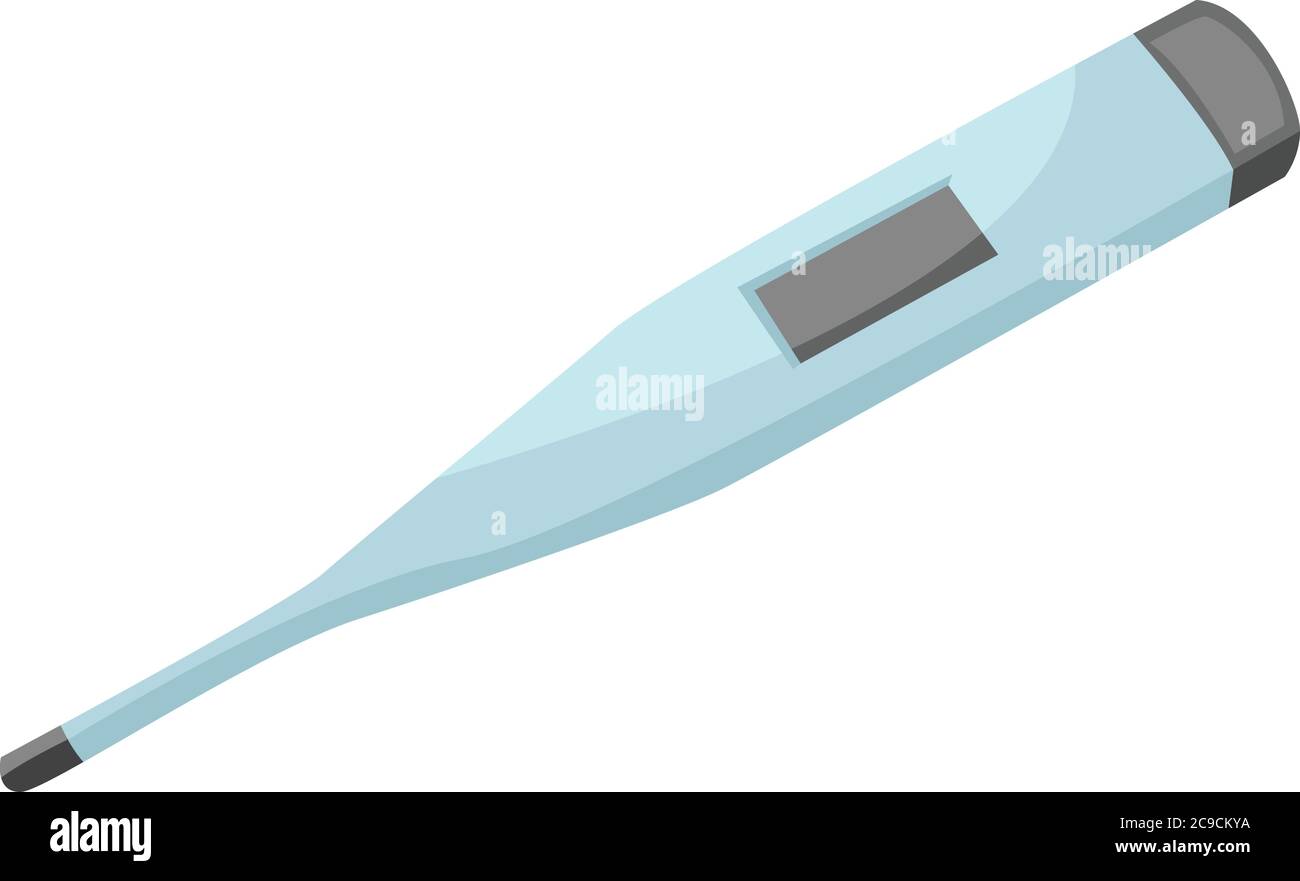 Blue thermometer, illustration, vector on white background Stock Vector ...