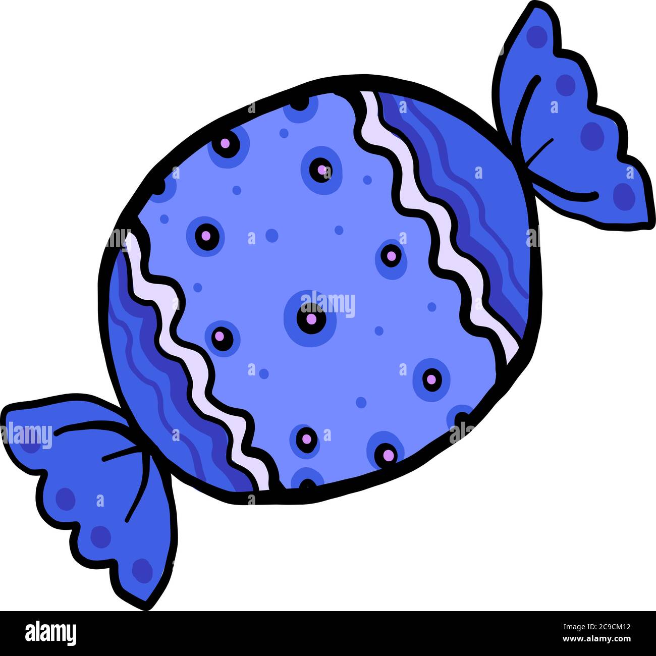 Blue candy, illustration, vector on white background Stock Vector Image ...