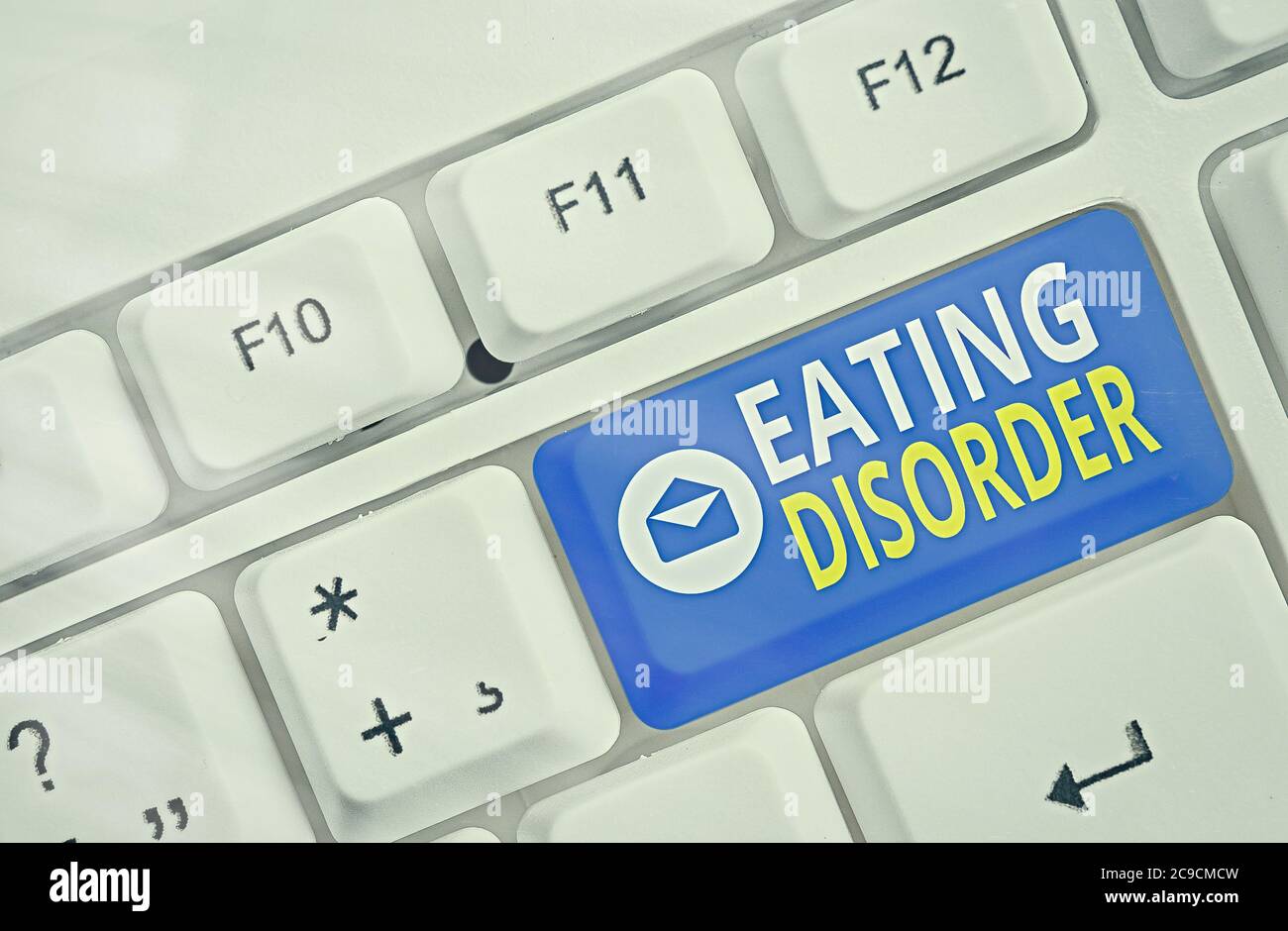 Writing note showing Eating Disorder. Business concept for illnesses or ...