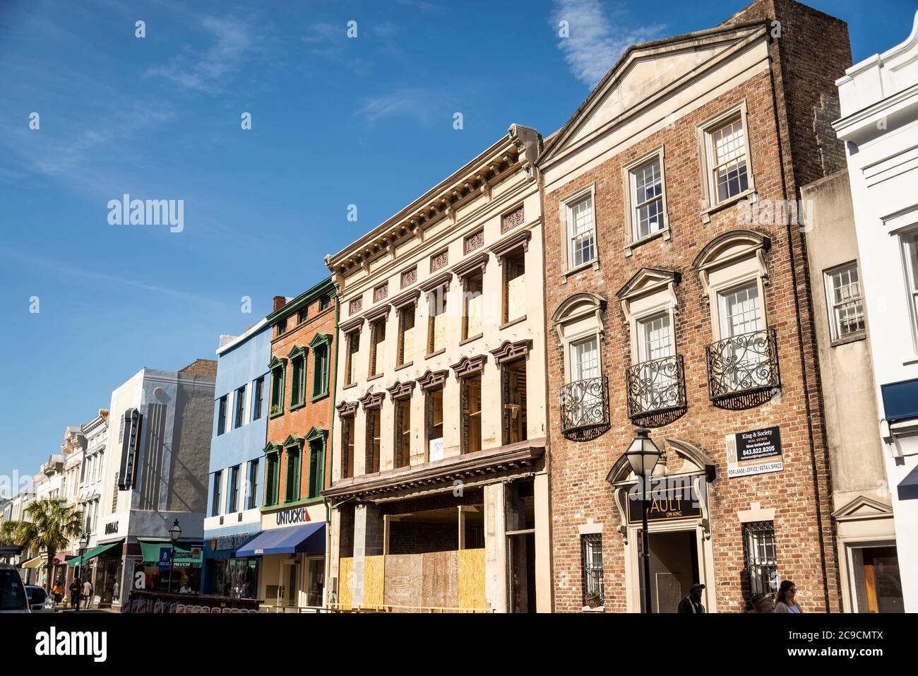 King Street historic with people, shop and historical building Stock ...