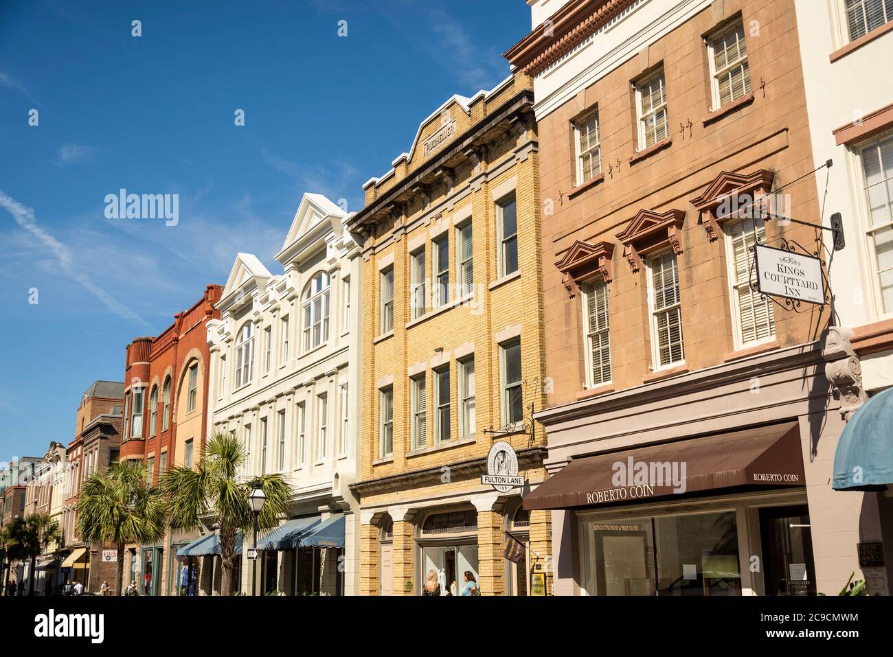 King Street historic with people, shop and historical building Stock ...