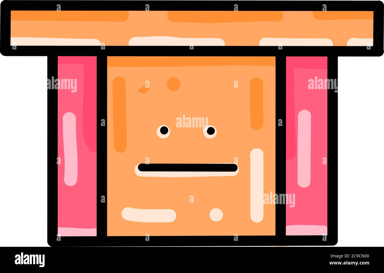 Cute box, illustration, vector on white background Stock Vector Image ...