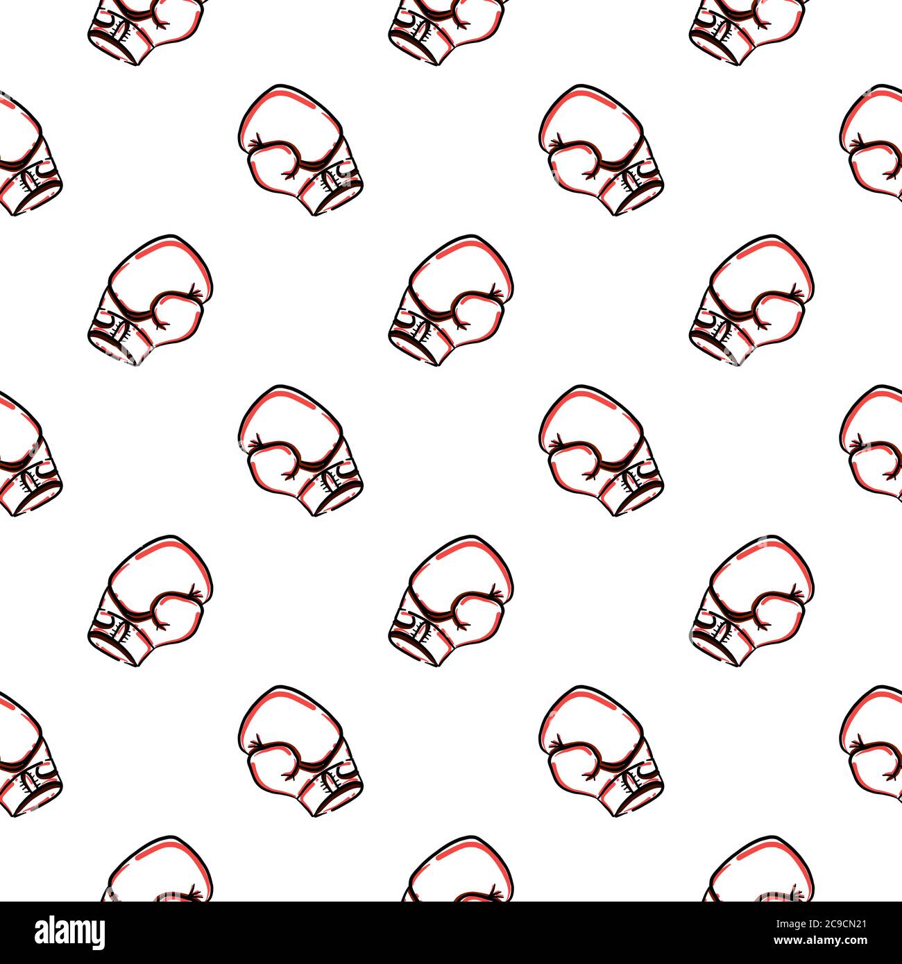 Boxing gloves ,seamless pattern on white background Stock Vector Image ...