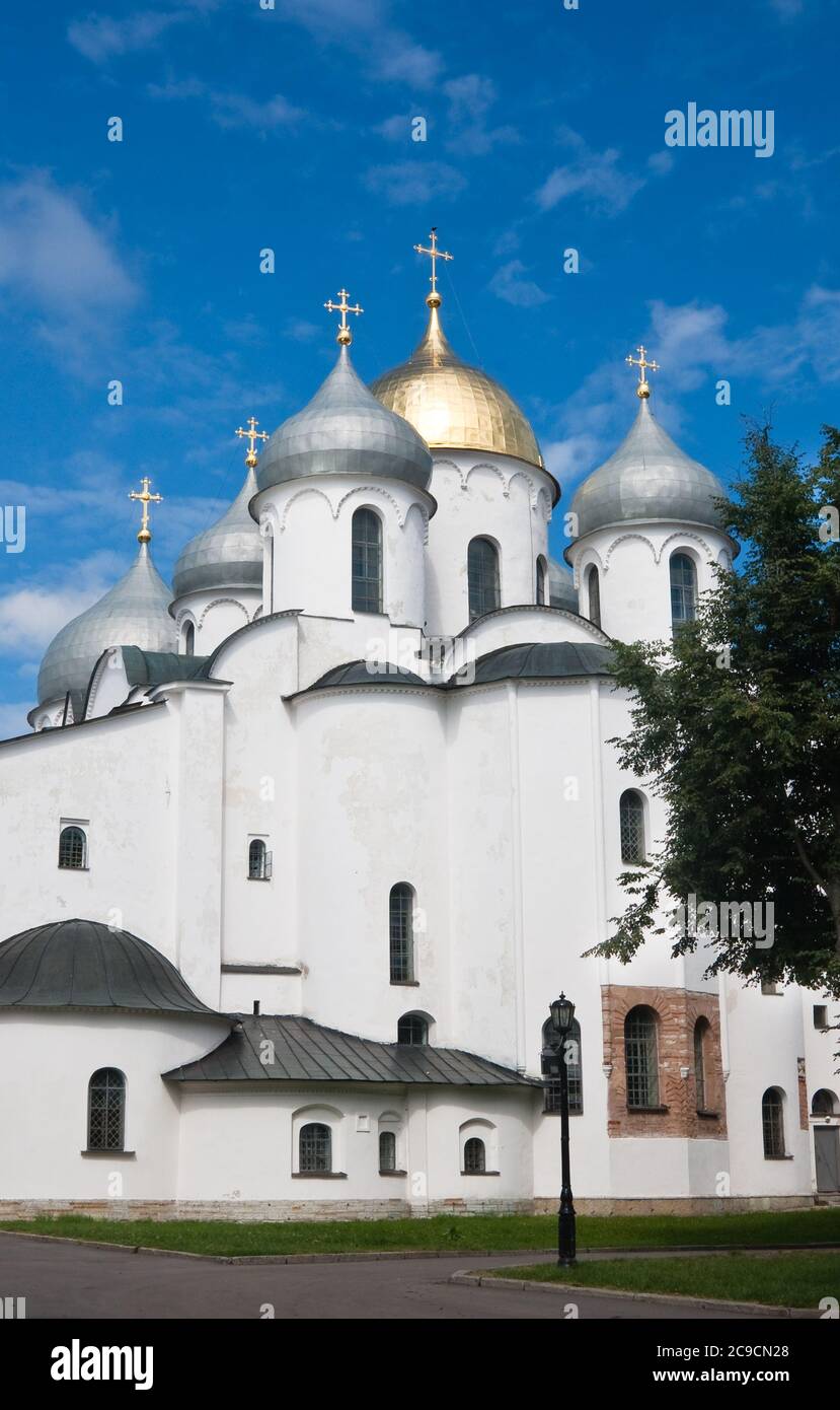 Saint Sophia cathedral in Kremlin of Great Novgorod Russia Stock Photo - Alamy