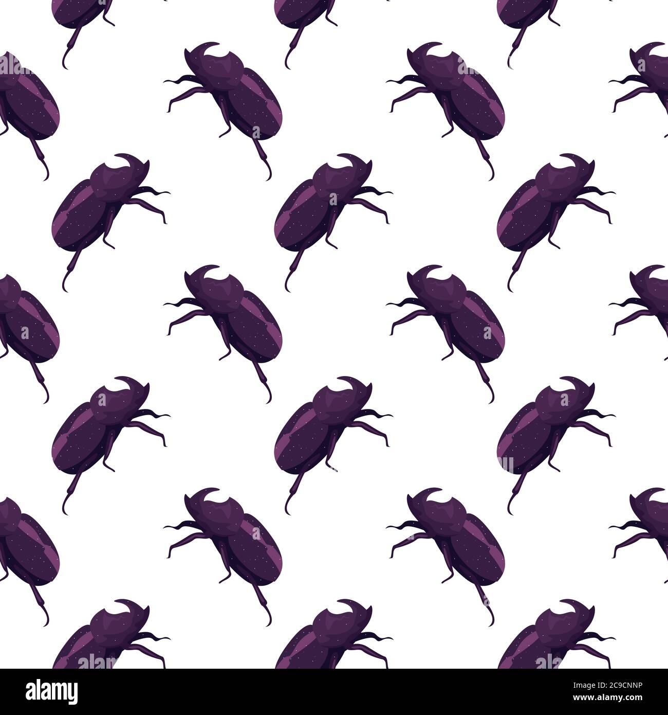 Purple bugs ,seamless pattern on white background Stock Vector Image ...