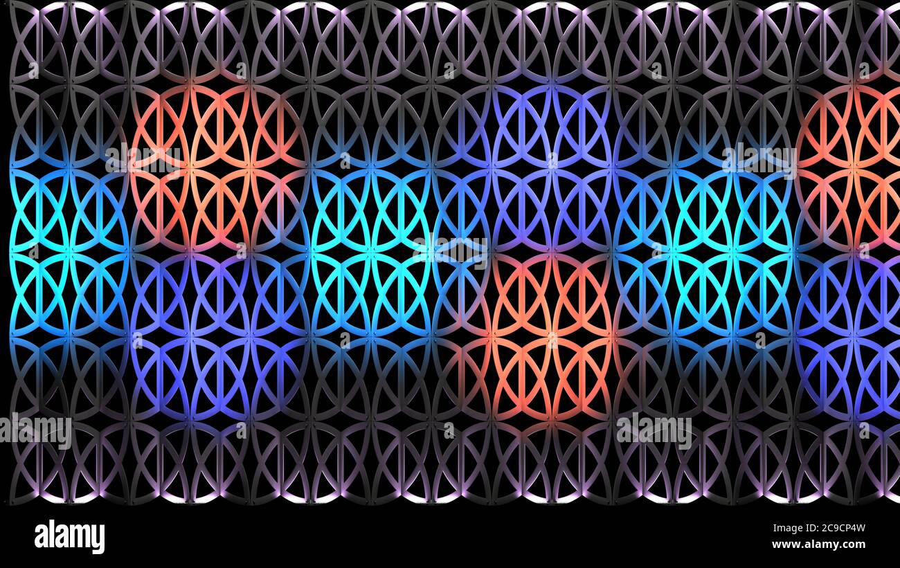 Stage Decor 22. 3d Rendering. Pattern background with spot light on it ...