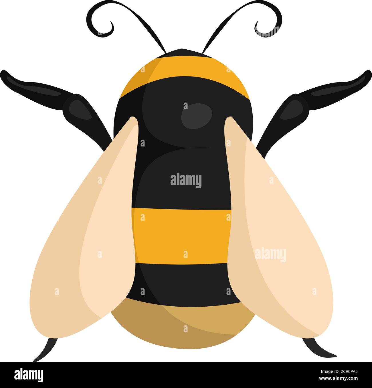 Bumblebee on white Stock Vector Images - Alamy