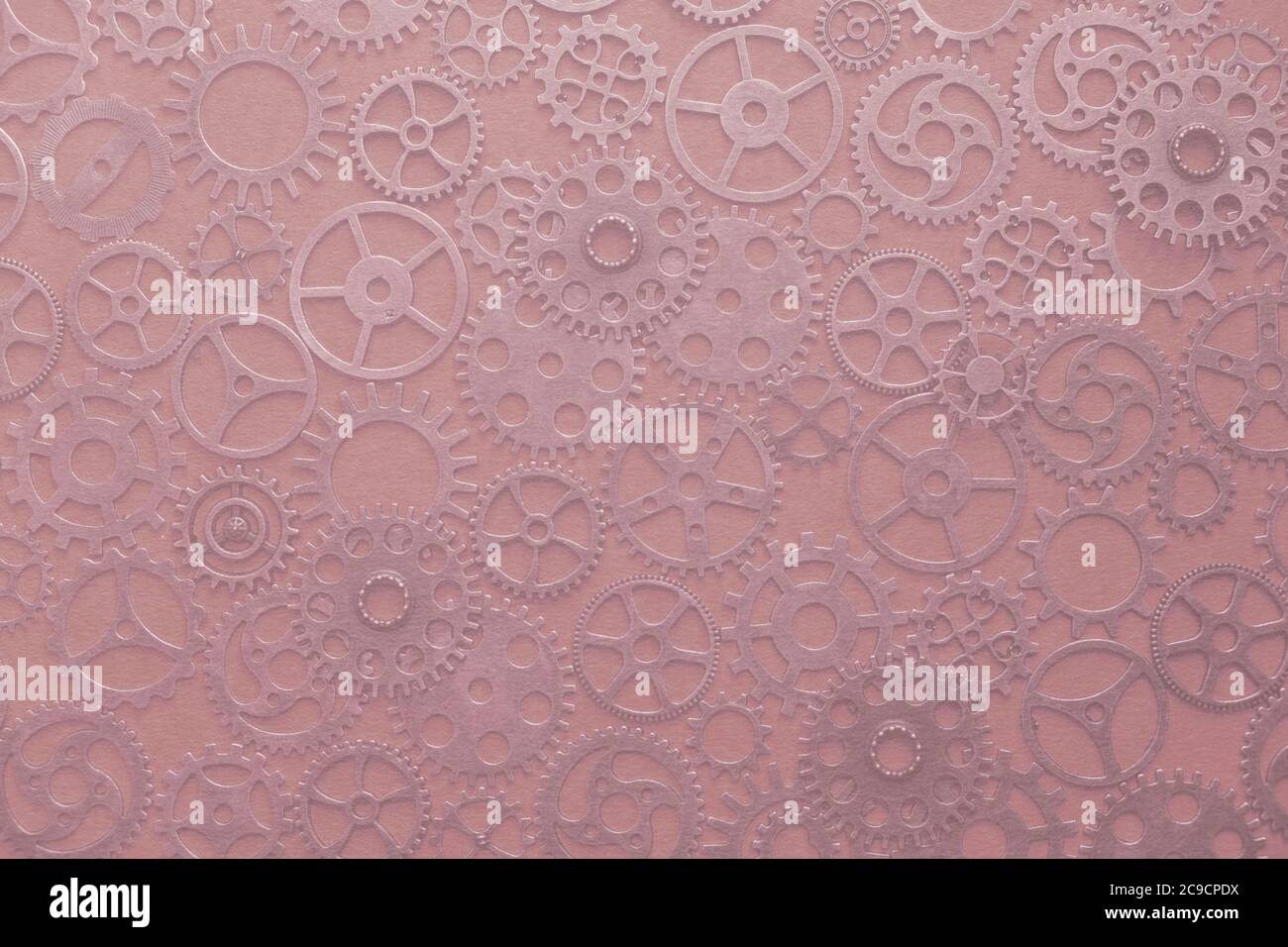 Gears, abstract background, lots of little gears with a pastel pink ...