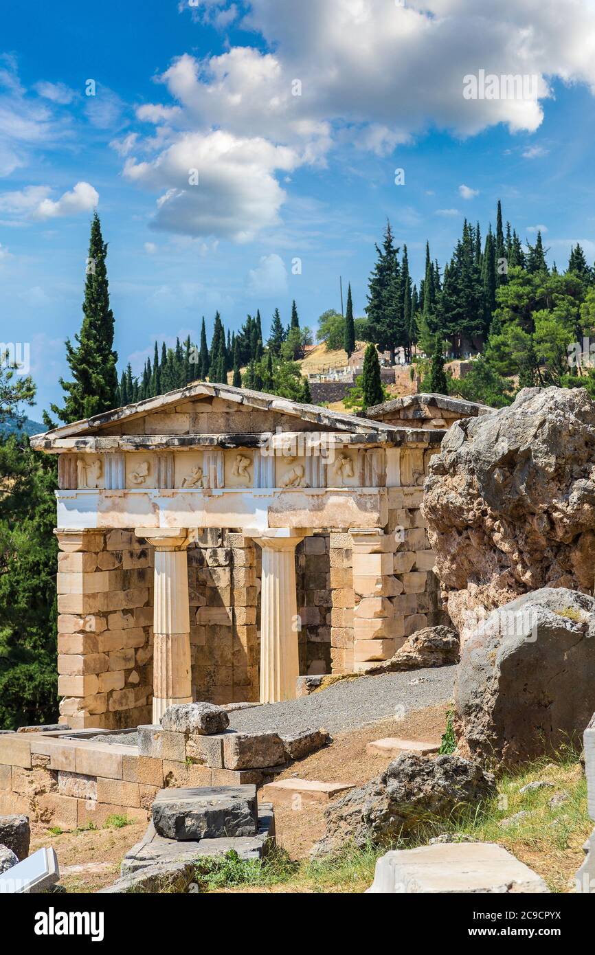 Treasury of the athenians in delphi hi-res stock photography and images ...