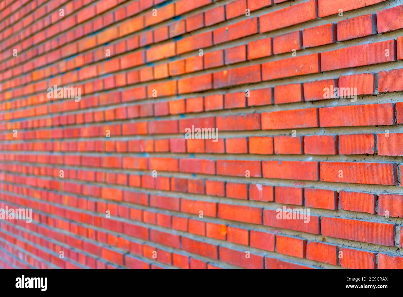 The background of the old red brick wall for design interior and ...