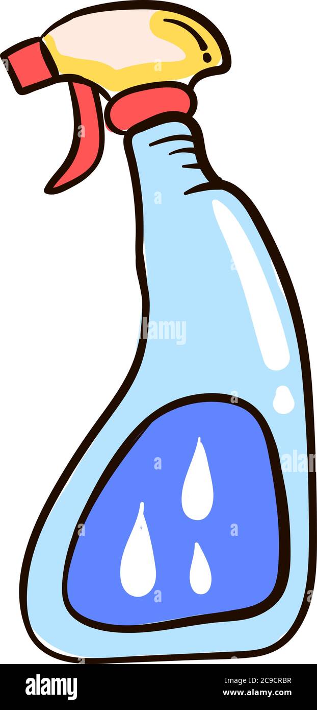 Spray cleaner, illustration, vector on white background Stock Vector ...