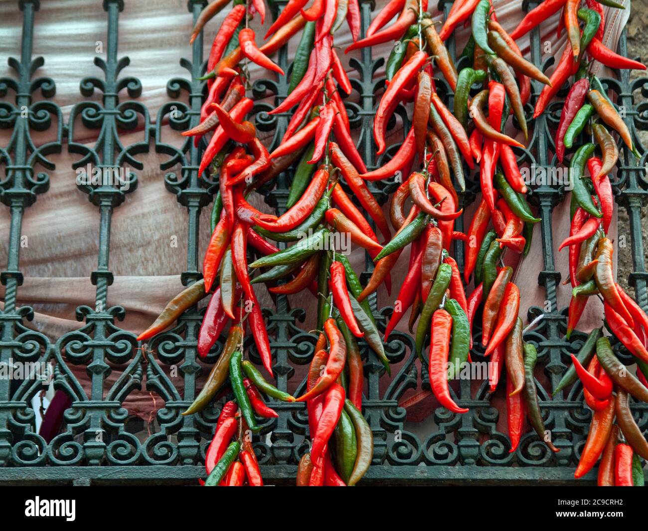 Red chillis drying hi-res stock photography and images - Alamy