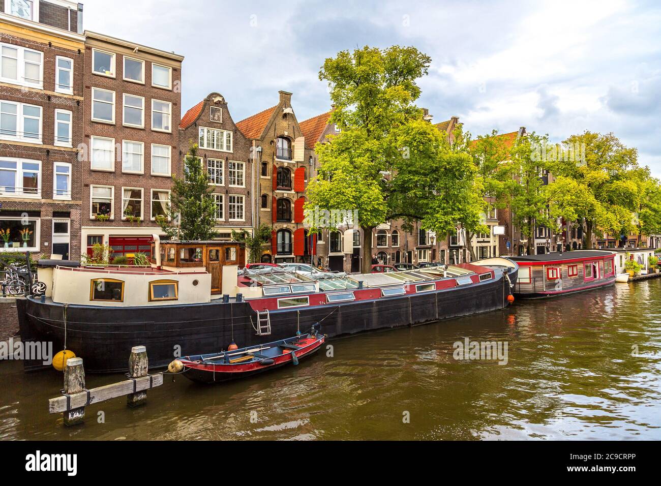 Canals of Amsterdam. Amsterdam is the capital and most populous city of the Netherlands Stock ...