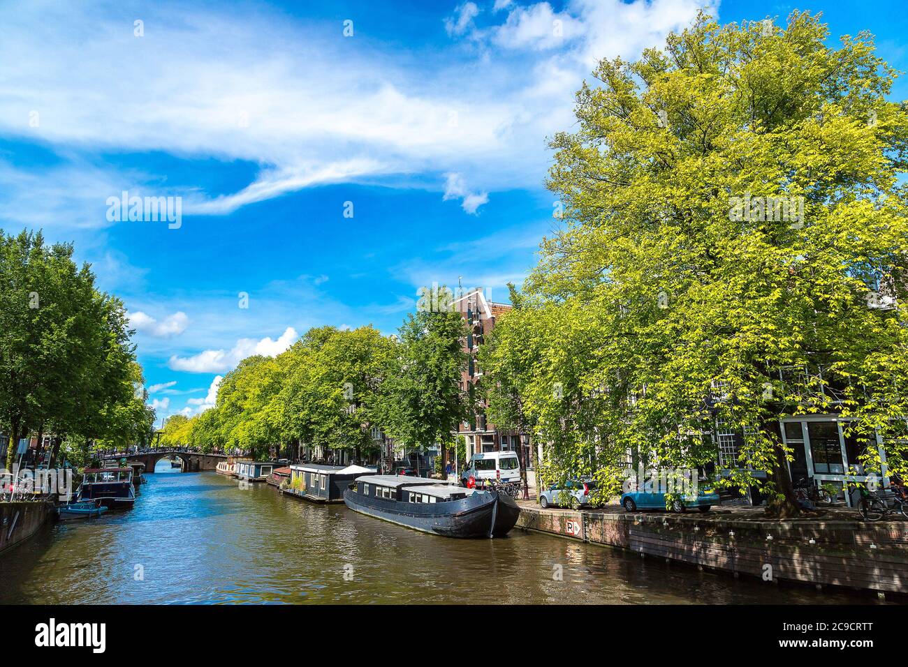 Canals of Amsterdam. Amsterdam is the capital and most populous city of the Netherlands Stock ...