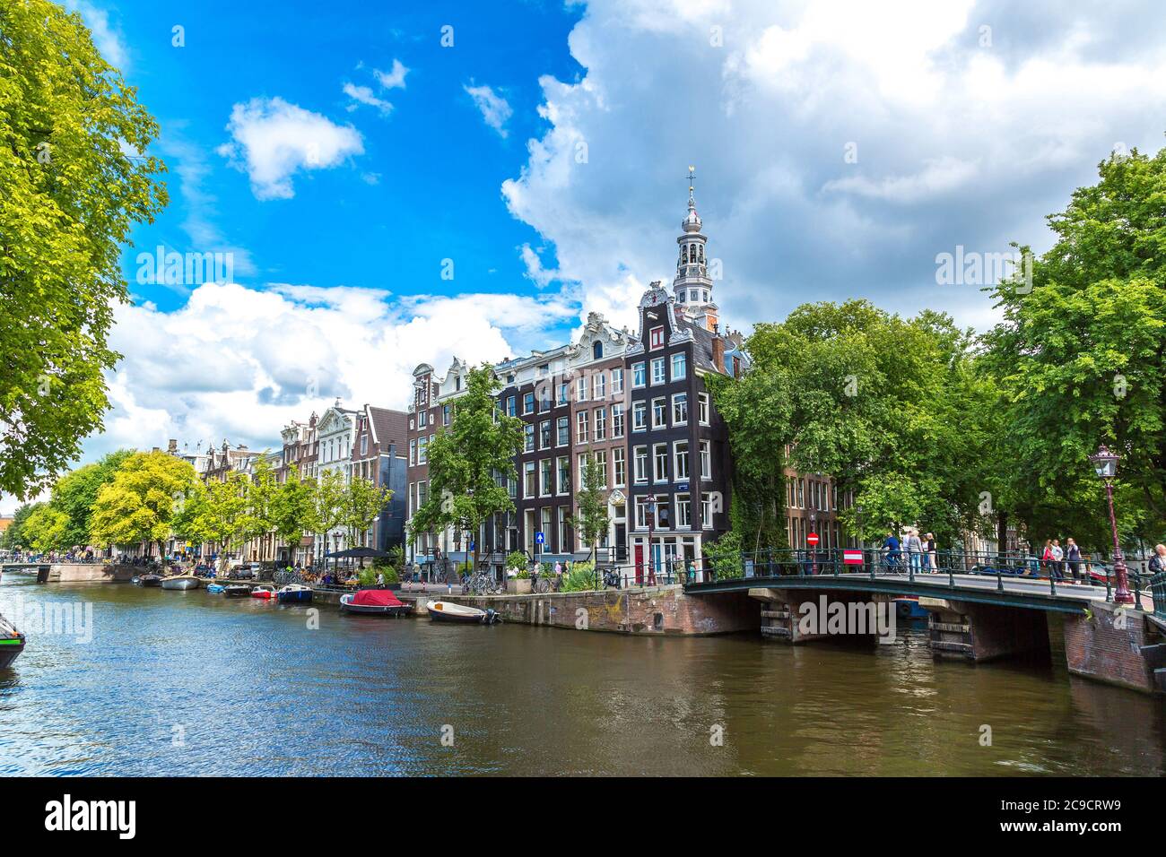 Canals of Amsterdam. Amsterdam is the capital and most populous city of the Netherlands Stock ...