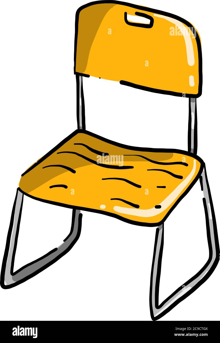 Yellow chair on background Stock Vector Images - Alamy