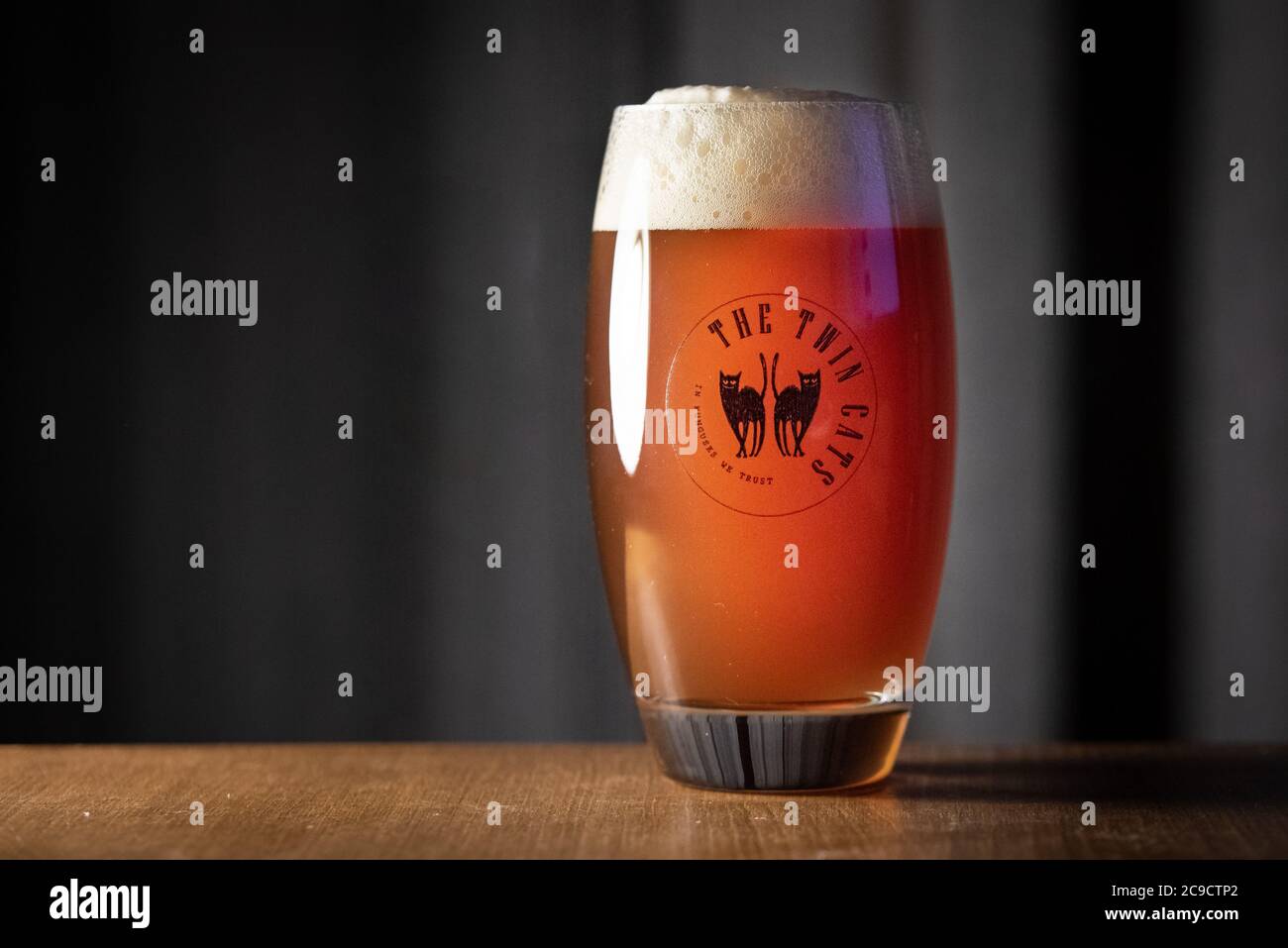 ANKARA, TURKEY - July 27, 2018: An example of homebrewed beer by a ...