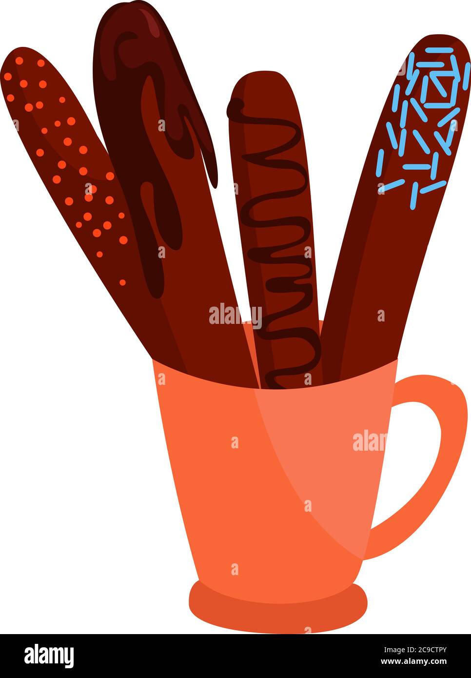 Stick coated Stock Vector Images - Alamy
