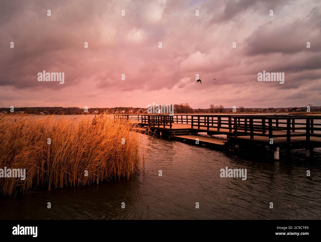Beautiful view - the colors of the setting sun Stock Photo - Alamy