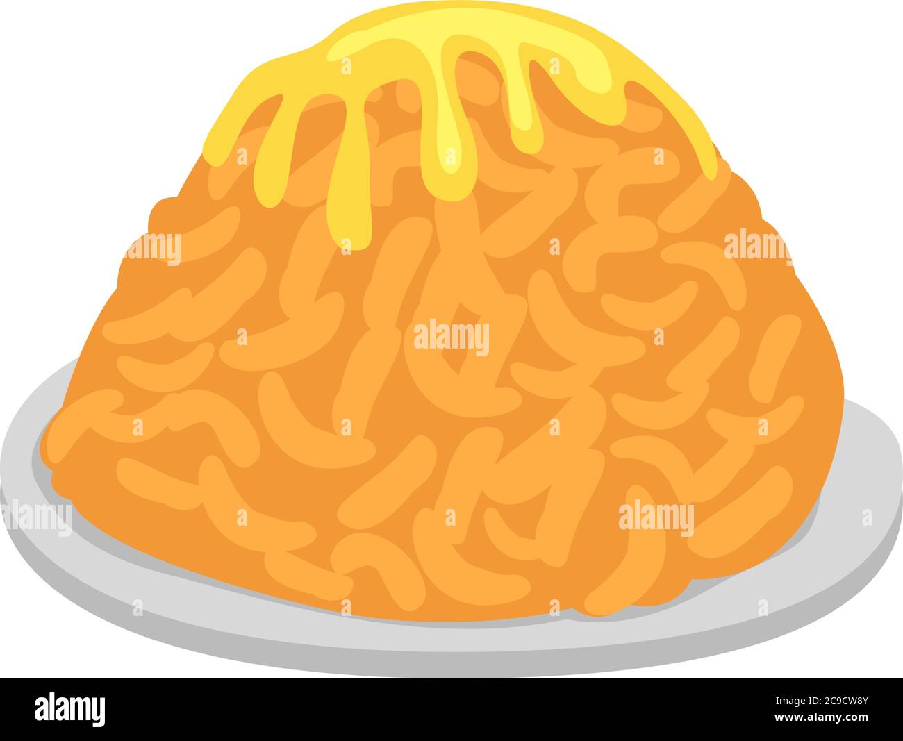 Delicious cak cak dish, illustration, vector on white background Stock ...
