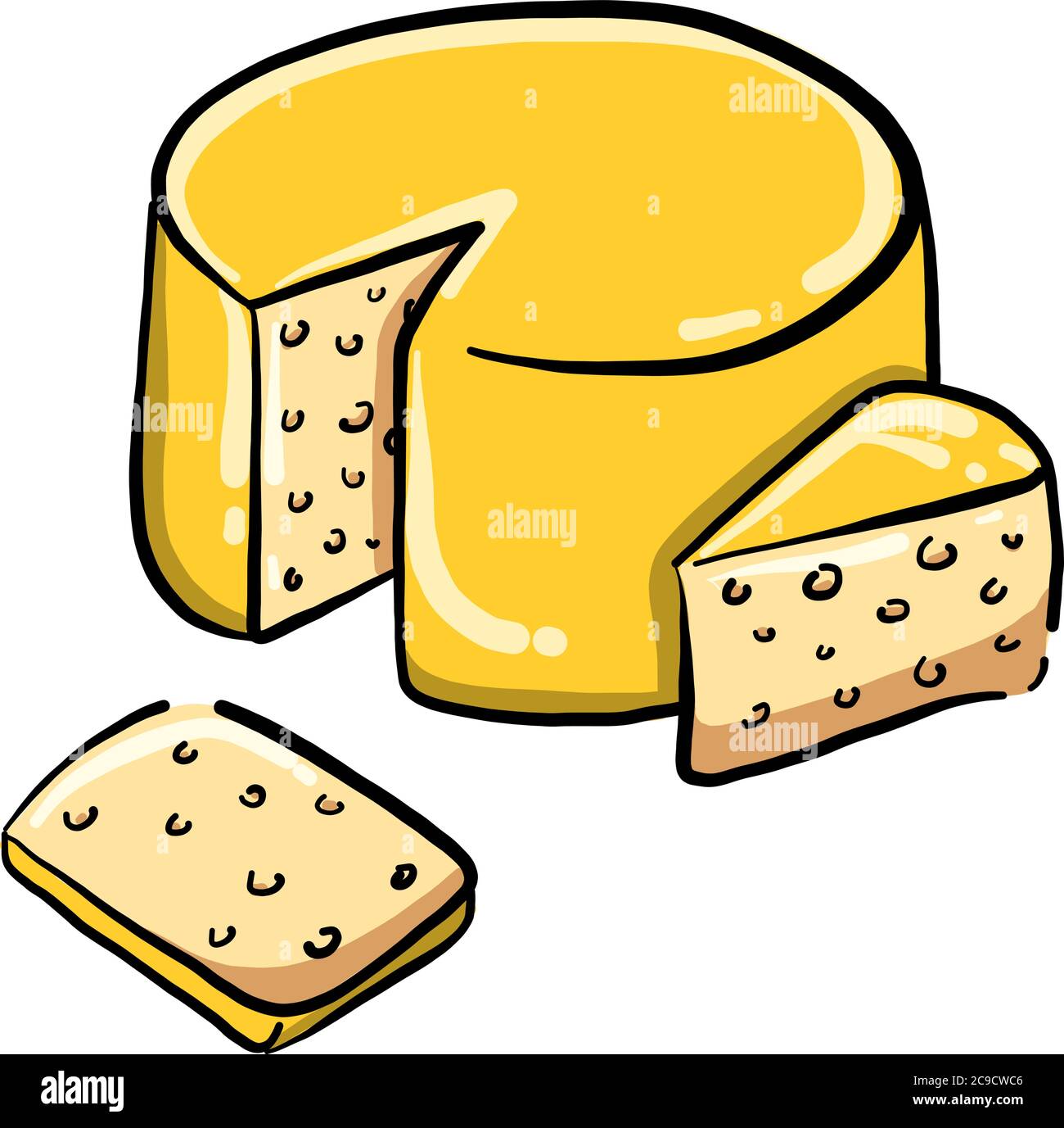 Chopped cheese, illustration, vector on white background Stock Vector ...
