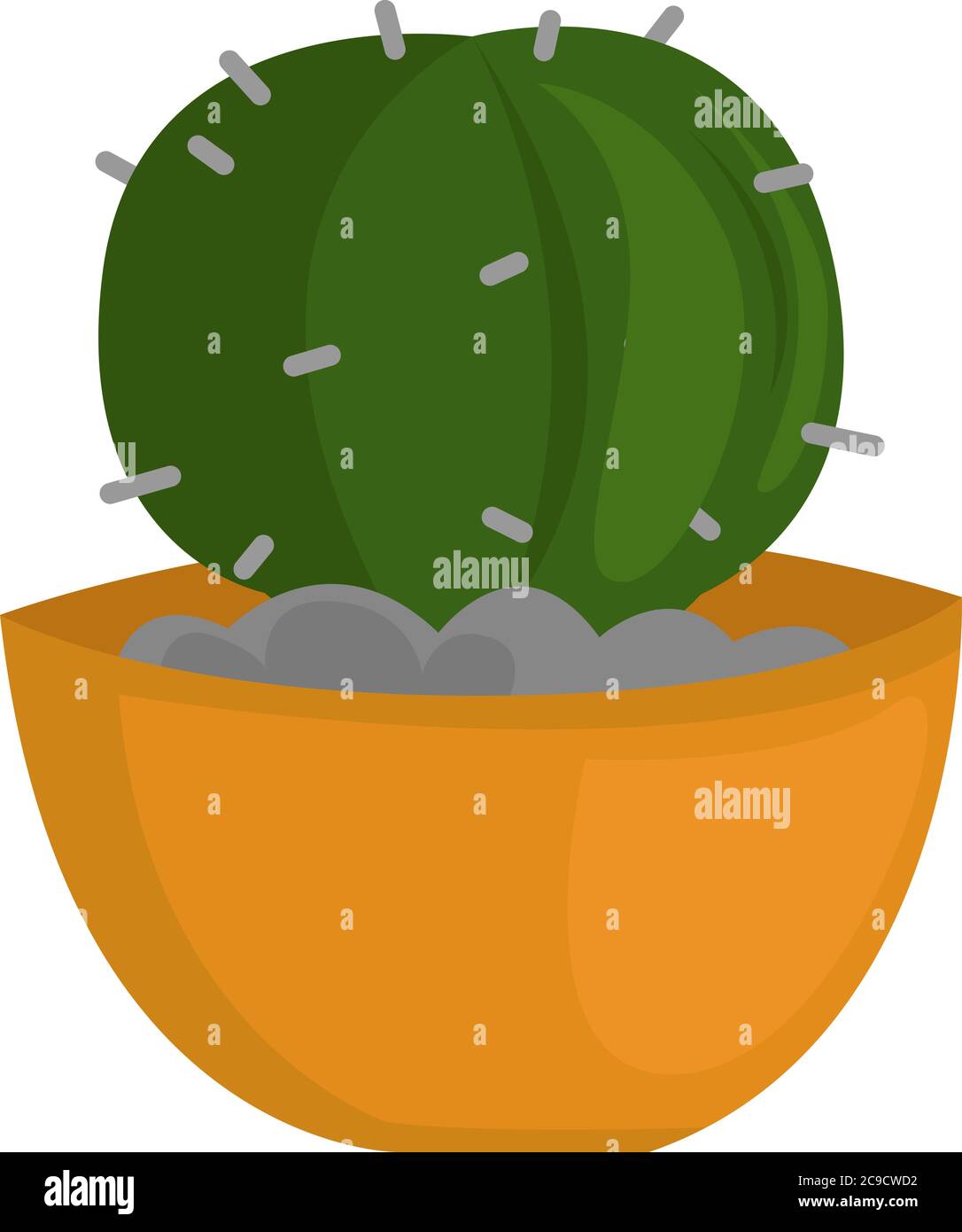 Orange flower on succulent Stock Vector Images - Alamy