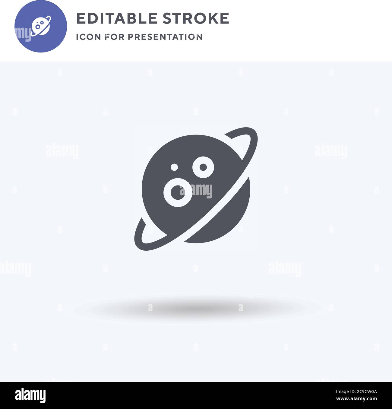 Planet icon vector, filled flat sign, solid pictogram isolated on white ...