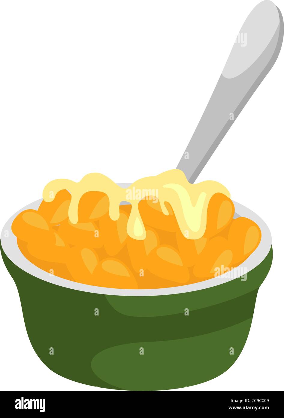 Delicious cream corn, illustration, vector on white background Stock ...