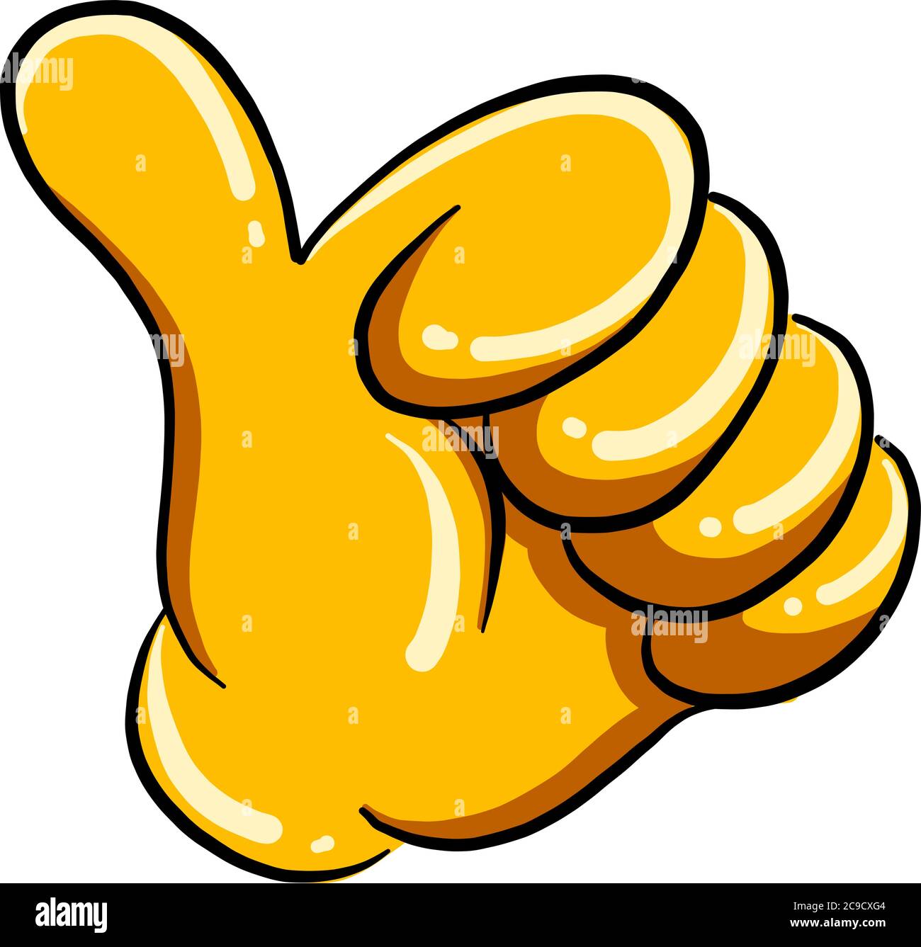 Thumbs up, illustration, vector on white background Stock Vector Image ...
