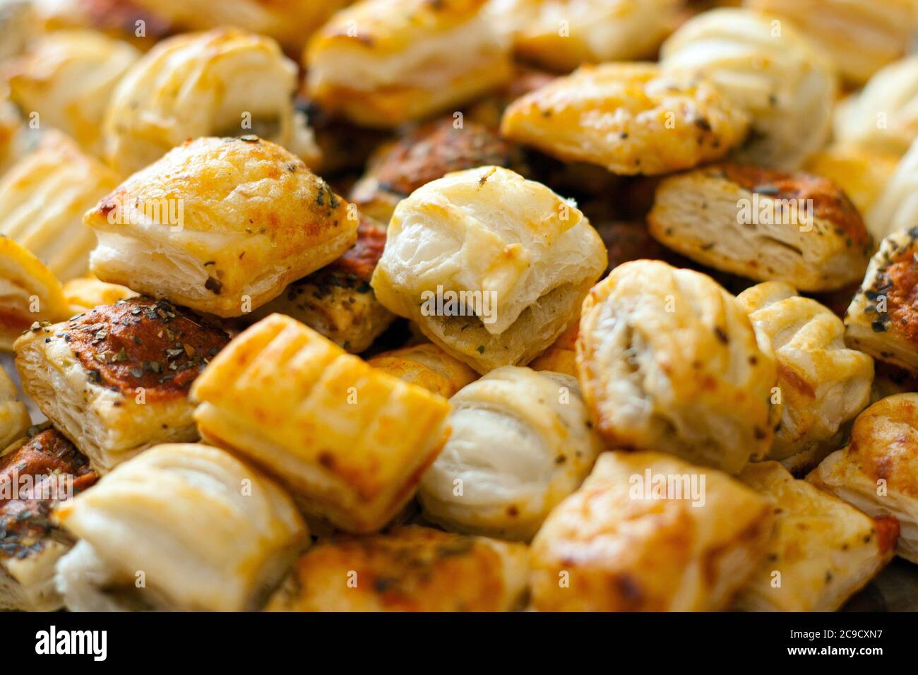 Savoury Pastry Buffet Selection of Mini Pastries Stock Photo - Alamy