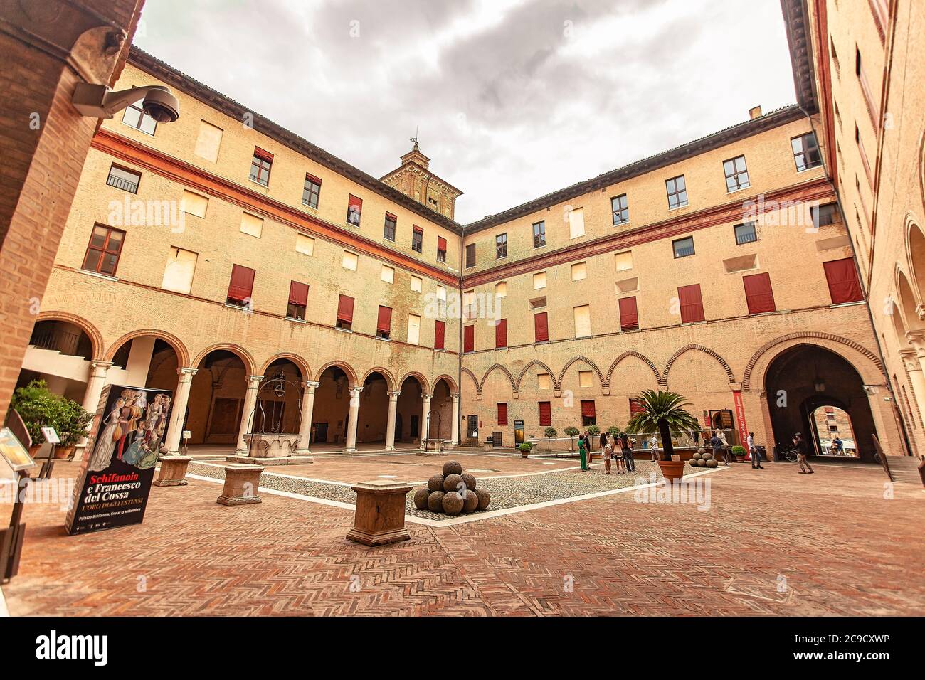 Interior of Ferrara medieval castle Stock Photo - Alamy