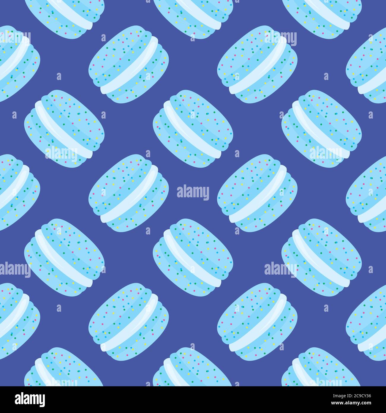 Light blue macaron ,seamless pattern on blue background Stock Vector Image & Art - Alamy