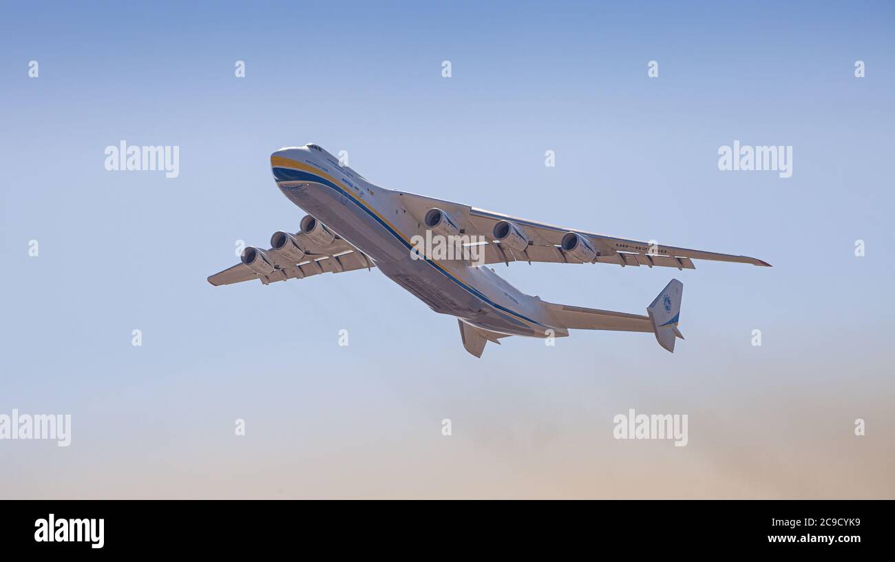 Ukraine, Kyiv - April 23, 2020: The largest cargo plane in the world AN ...