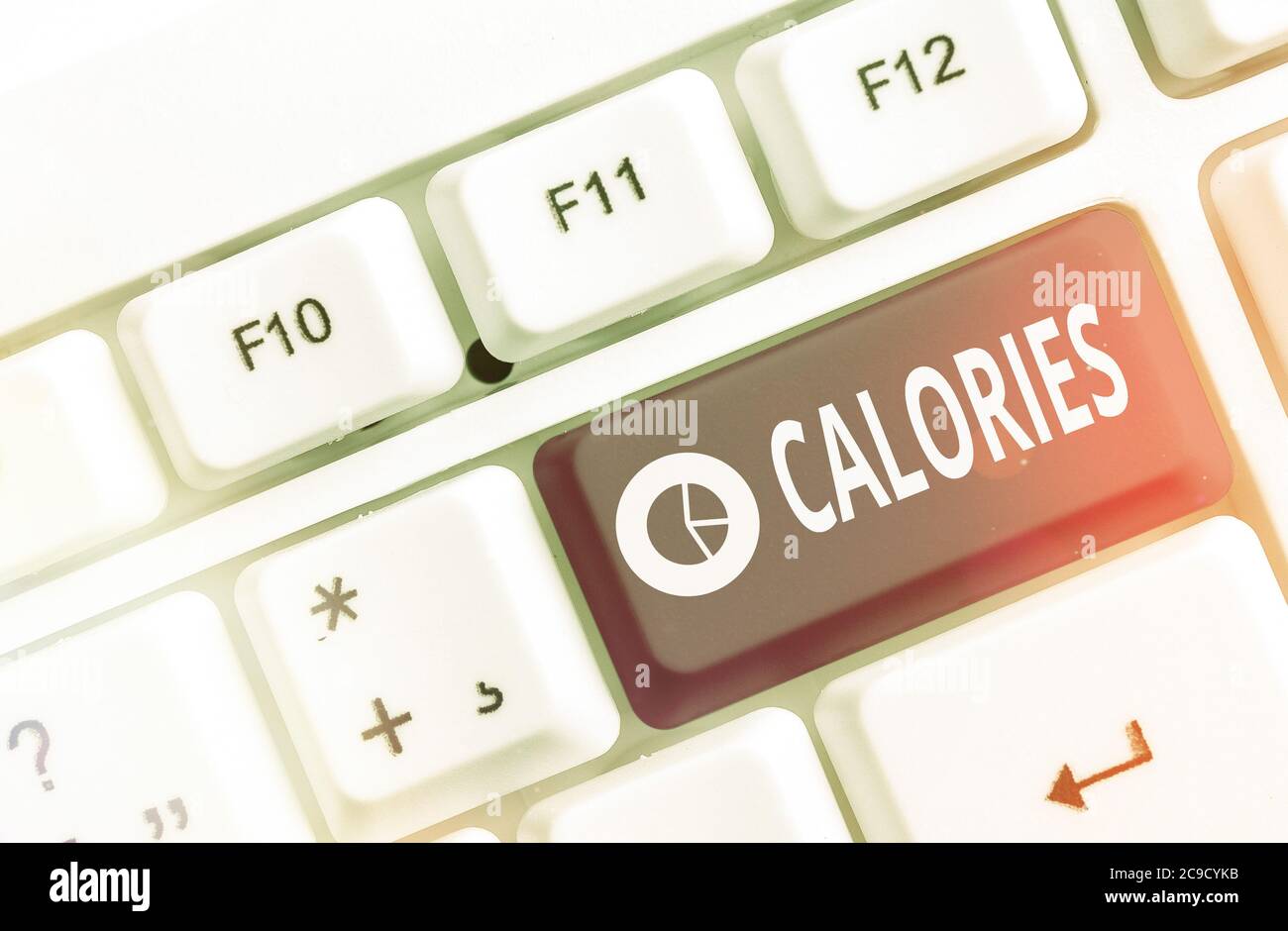 Text sign showing Calories. Business photo text an amount of food ...
