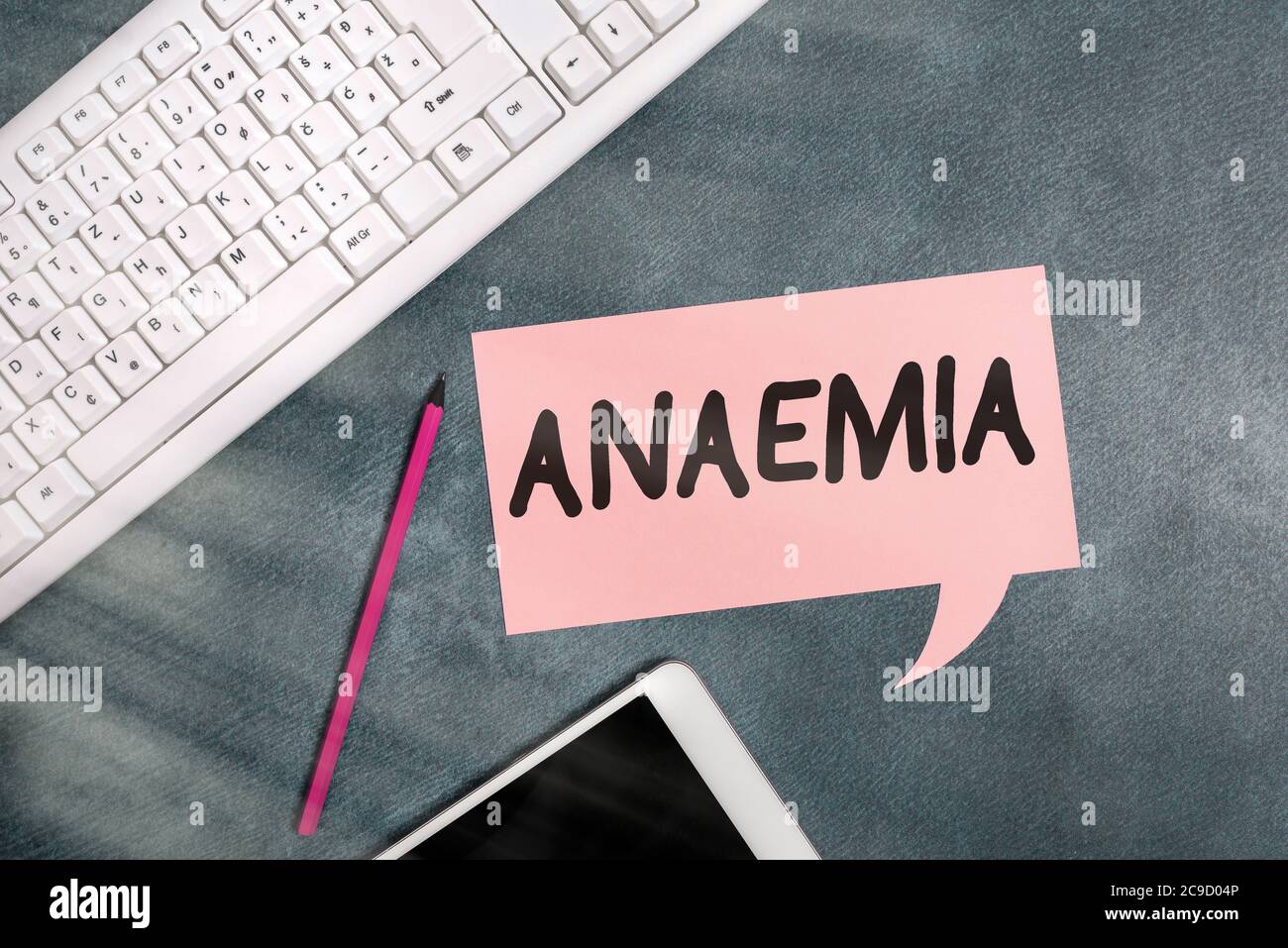 Handwriting text writing Anaemia. Conceptual photo a condition marked ...