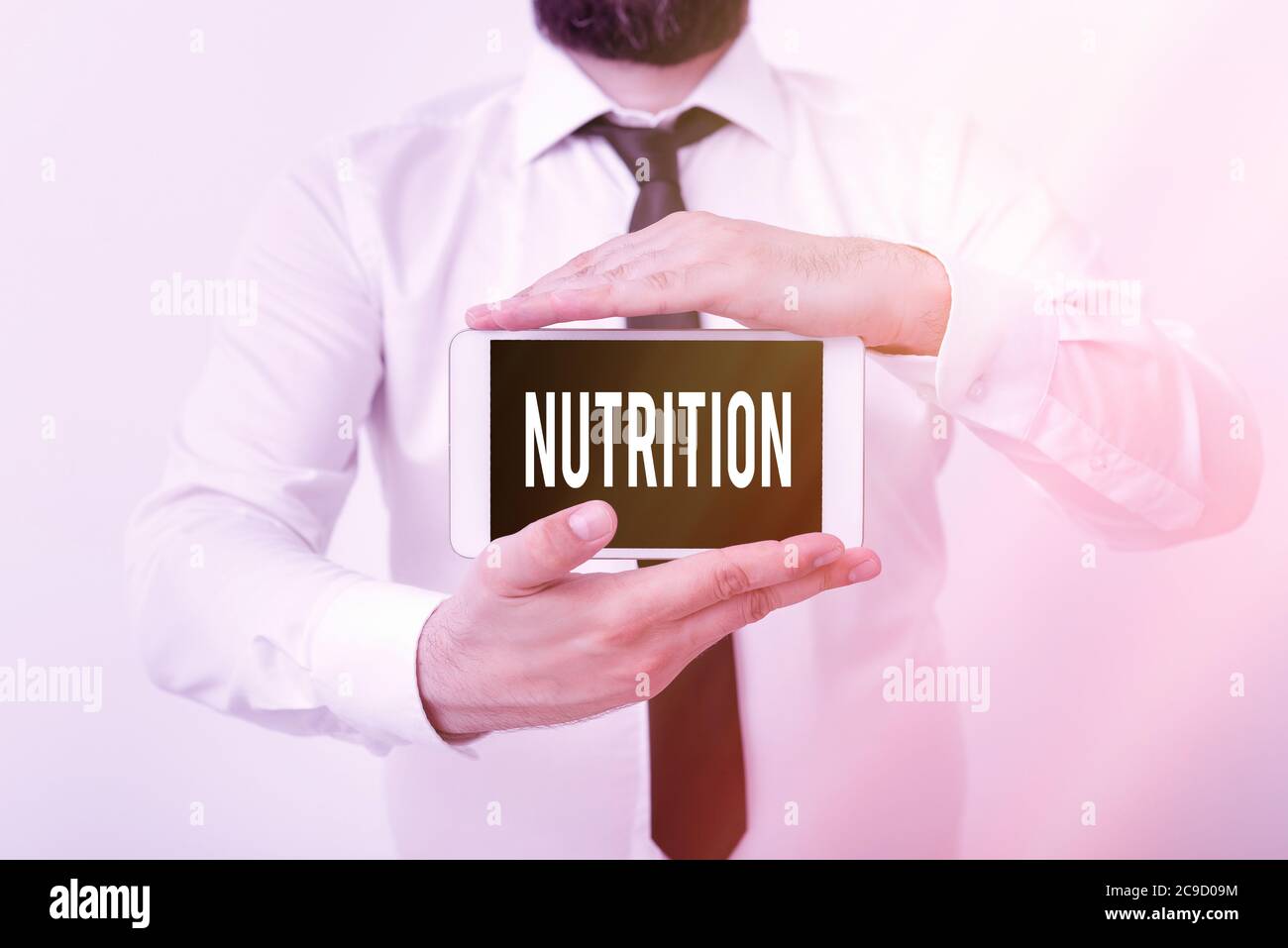 Writing note showing Nutrition. Business concept for act or process of ...