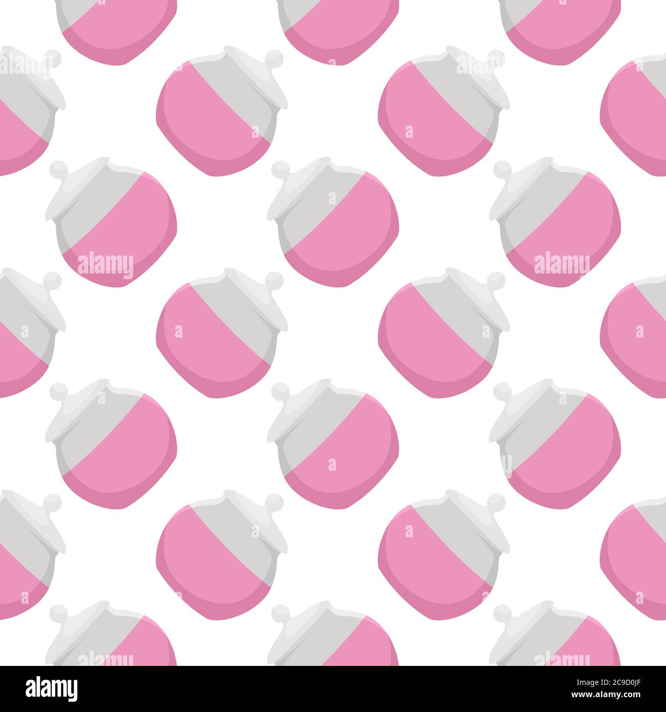 Cute pink jar ,seamless pattern on white background Stock Vector Image ...