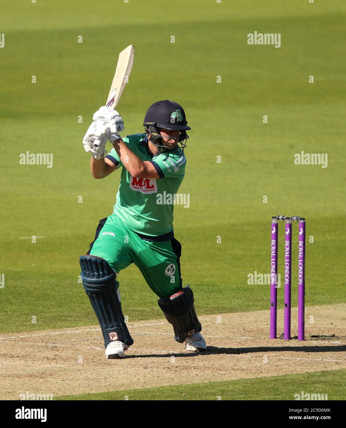 Ireland's Andy McBrine bats during the First One Day International of ...