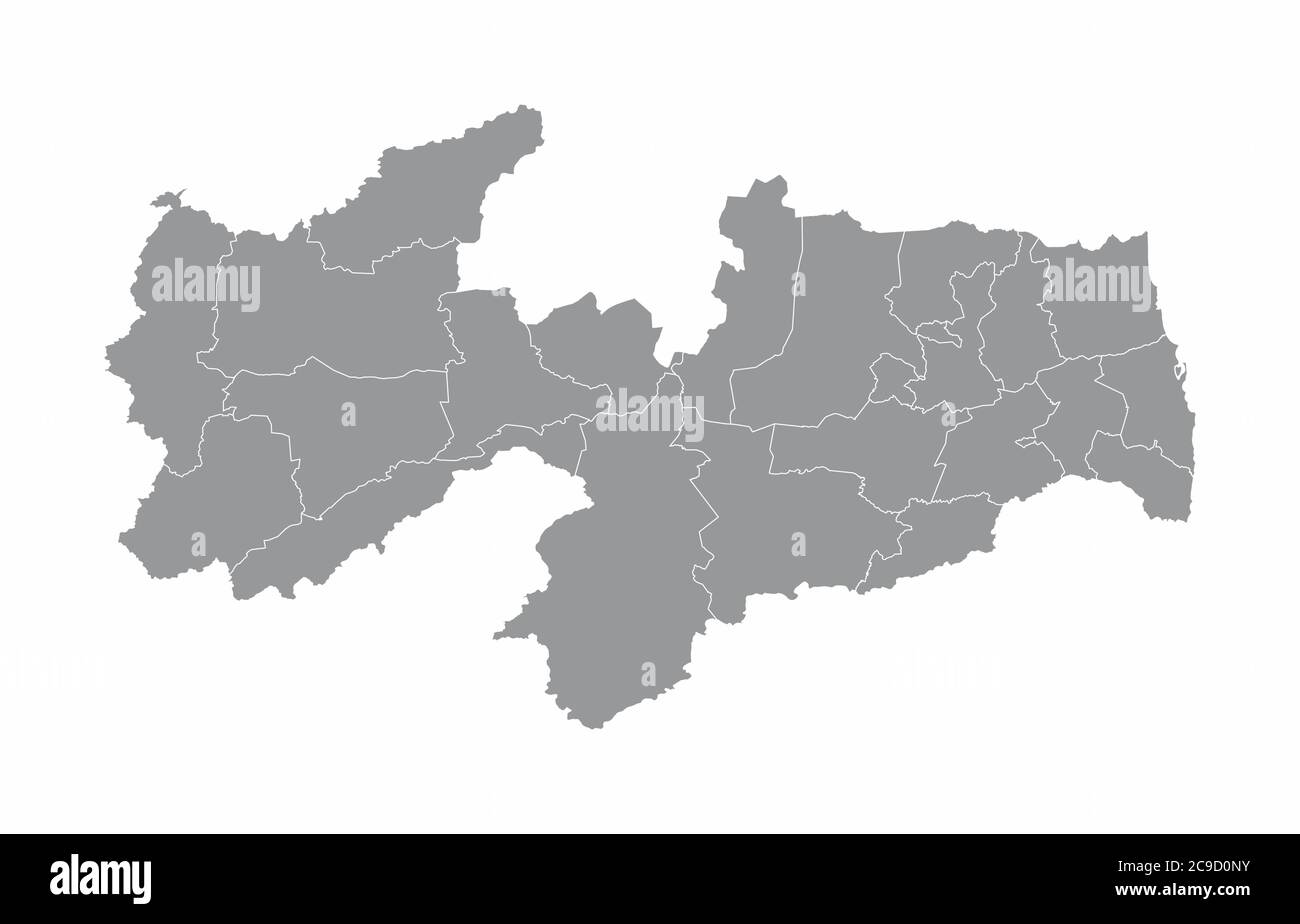 Paraiba State regions map Stock Vector Image & Art - Alamy